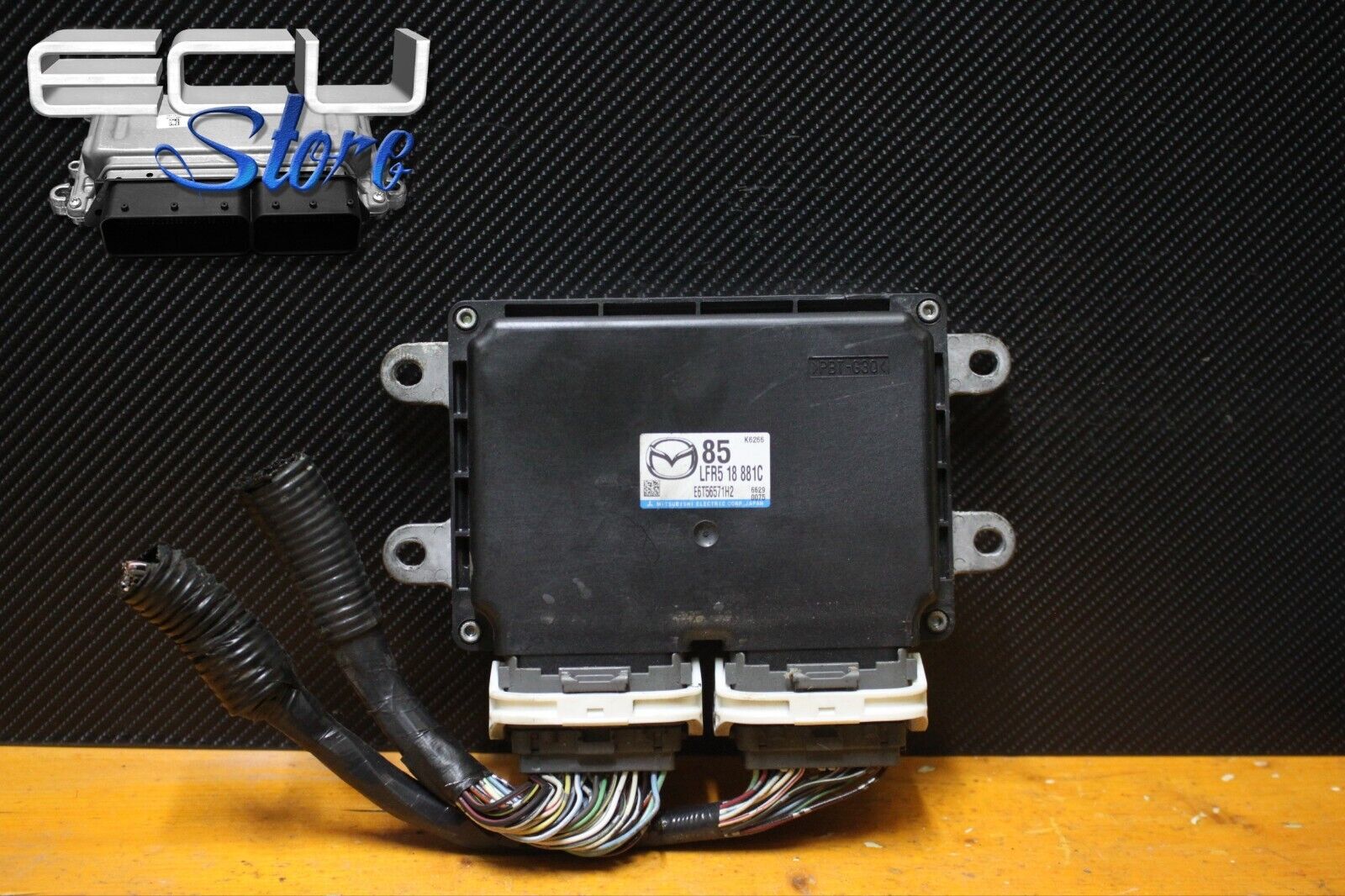 ECU / ENGINE CONTROL UNIT LFR518881C E6T56571H2 - MAZDA 3 + CONNECTORS ...